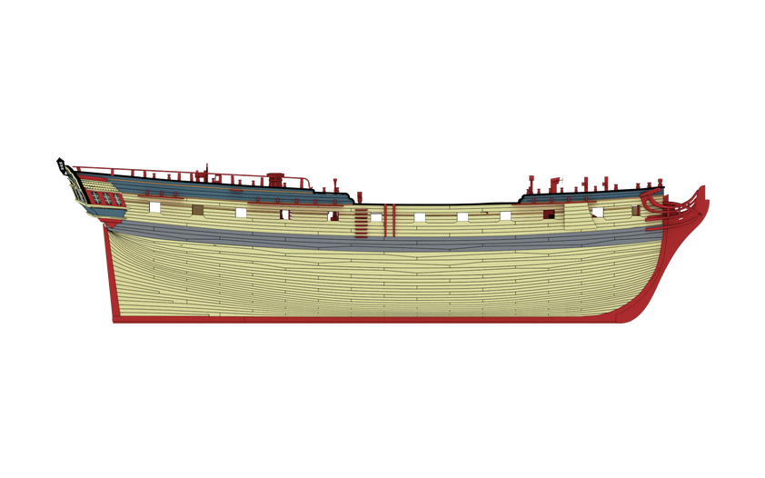 Hms Pandora 1779 1:72 - Boxwood Version – Dry-Dock Models & Parts