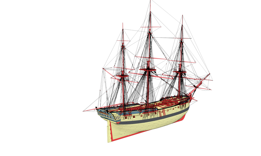 Hms Pandora 1779 1:72 - Pearwood Version – Dry-Dock Models & Parts