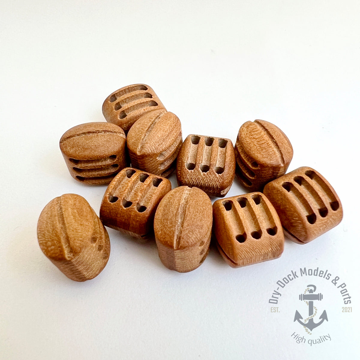 13mm Pearwood Triple Sheave - High quality premium rigging blocks ( 10 ...