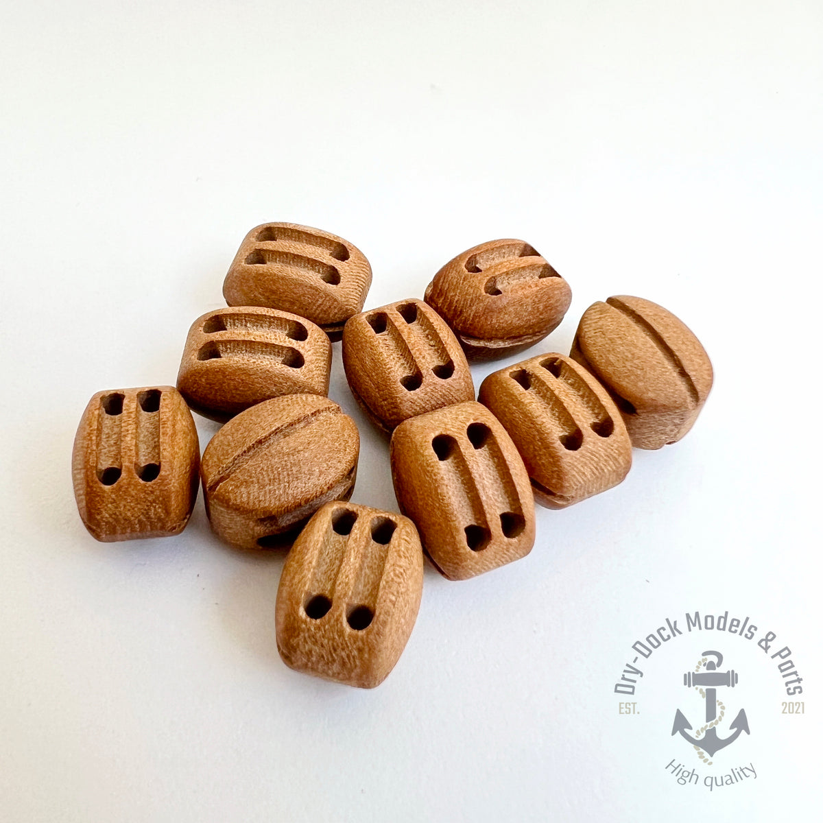 13mm Pearwood Double Sheave - High quality premium rigging blocks ( 10 ...