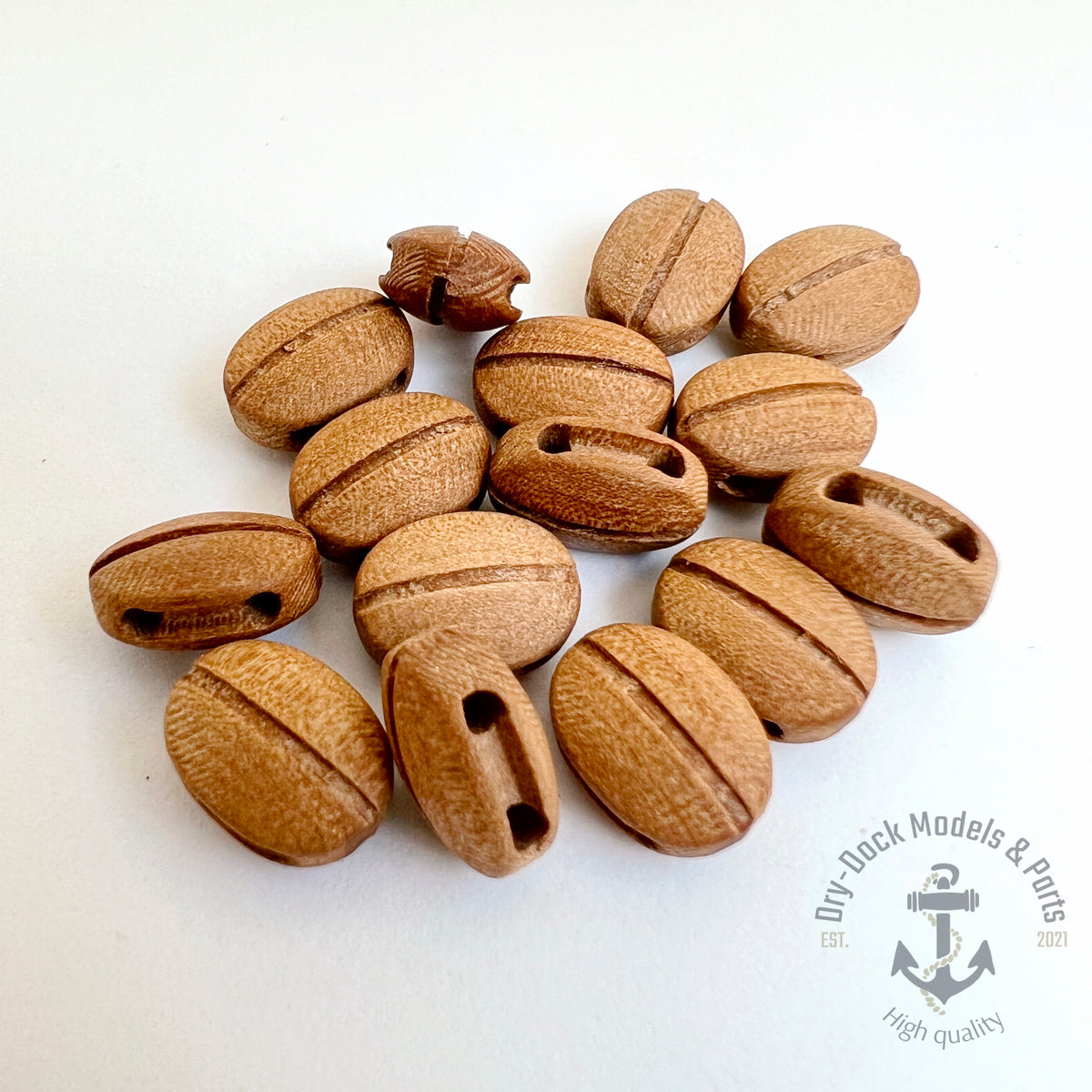 12mm Pearwood Single Sheave - High quality premium rigging blocks ( 15 ...