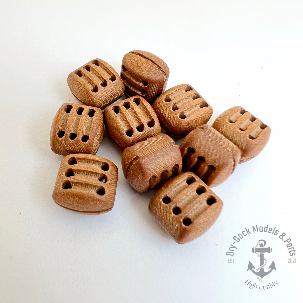 11mm Pearwood Triple Sheave - High quality premium rigging blocks ( 10 ...