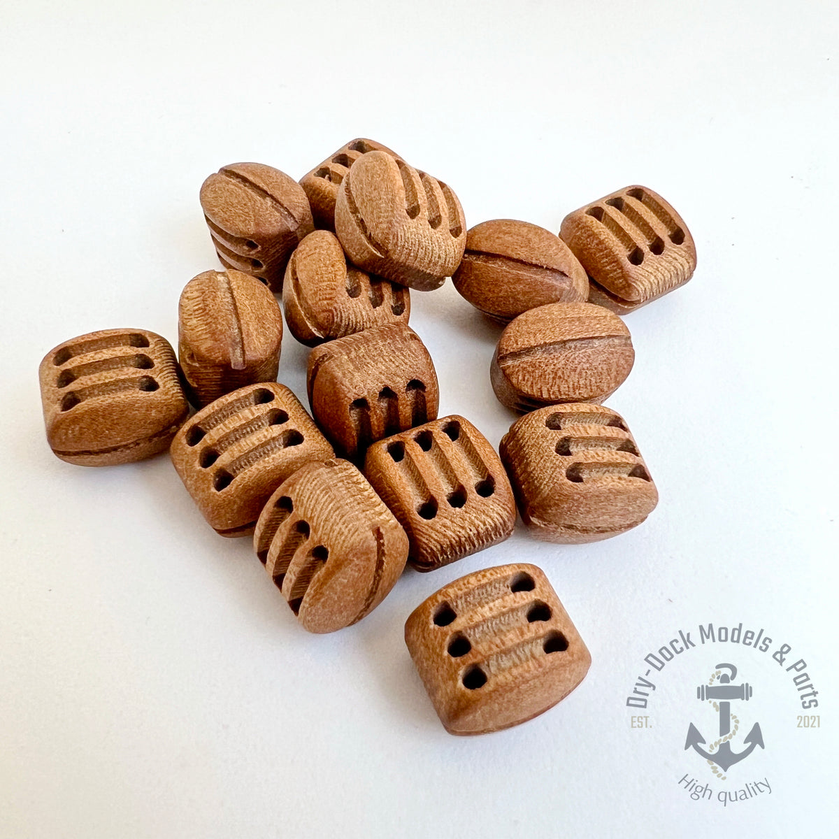10mm Pearwood Triple Sheave - High quality premium rigging blocks ( 15 ...