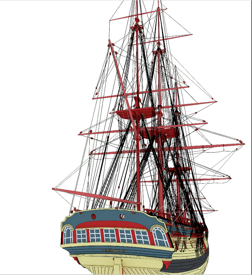 Hms Pandora 1779 1:72 - Pearwood Version – Dry-Dock Models & Parts